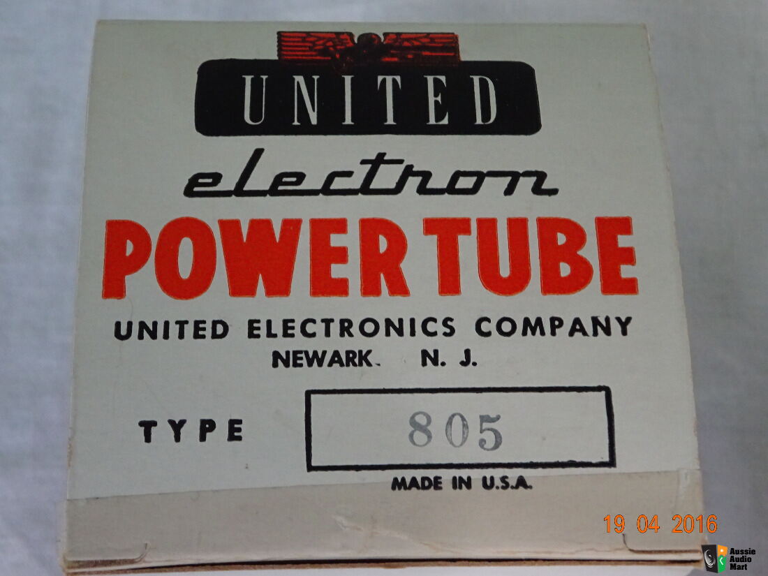 United Electronic 805 Triode Valves - 1 Pair (Relisted) For Sale ...