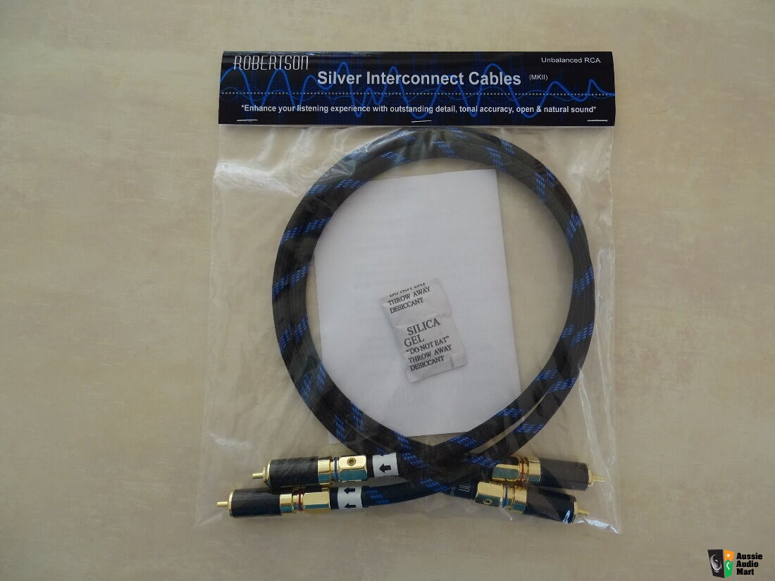 ROBERTSON - Pure Silver Audio Interconnects (600mm Length) For Sale ...