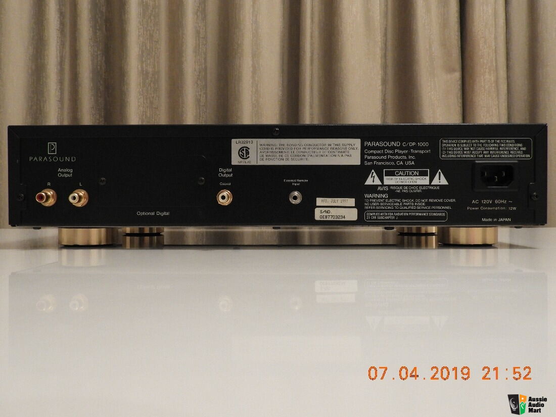 Parasound CD/P-1000 CD player. Quality parts, mechanism and Burr-Brown ...