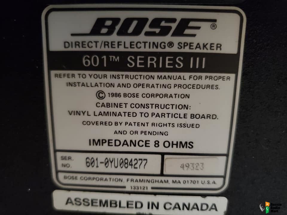Bose 601 Speakers Series 3 in Black Perfect Condition Photo #2612713 ...