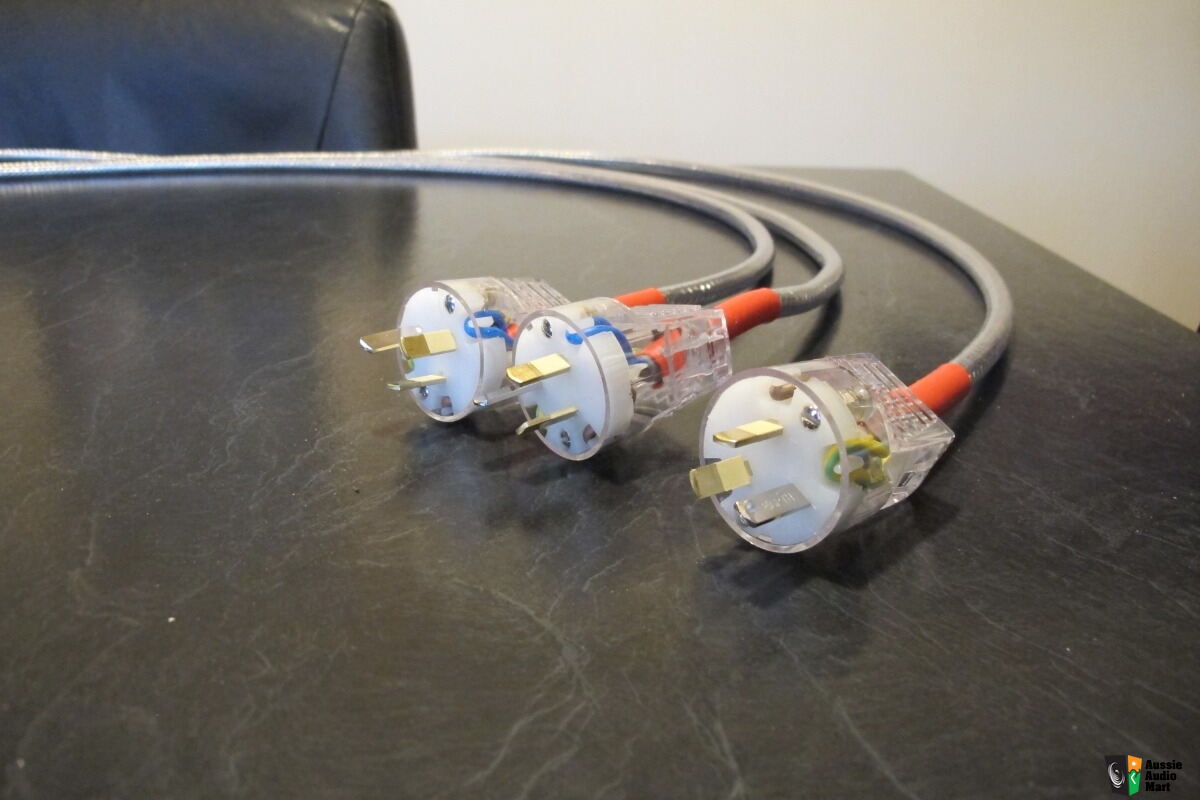 3x power cables for hi fi fully shielded 1.5mtrs