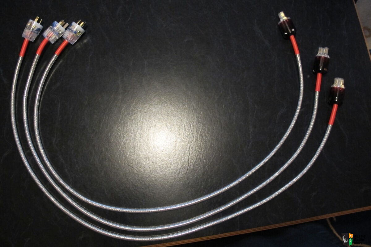 3x power cables for hi fi fully shielded 1.5mtrs