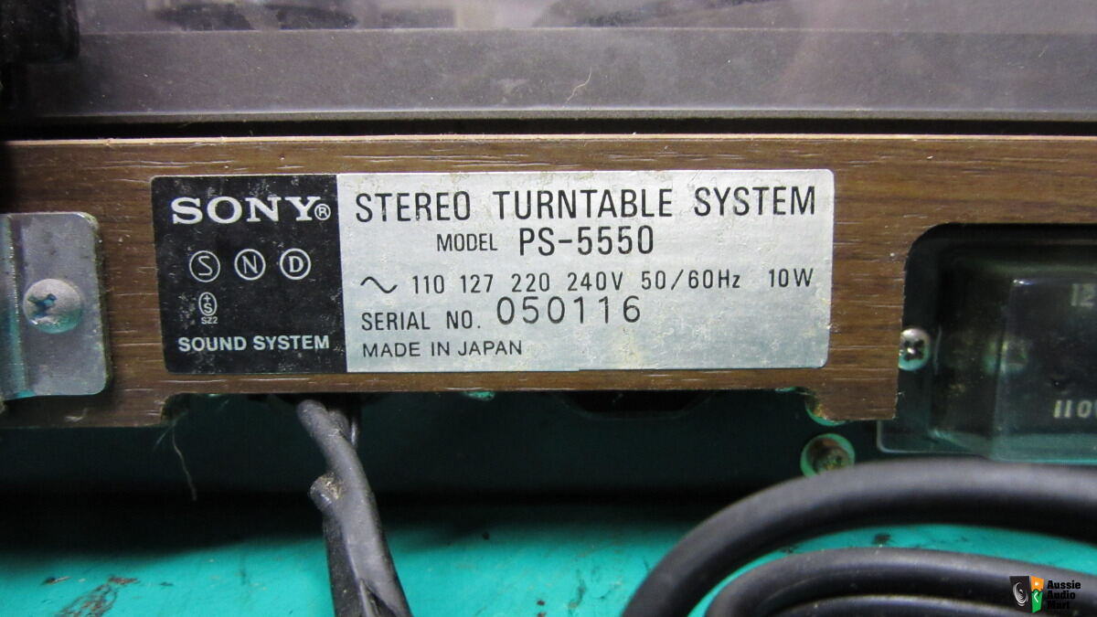 SONY PS-5550 Auto Return 2 speed belt drive turntable Photo #3824275 ...