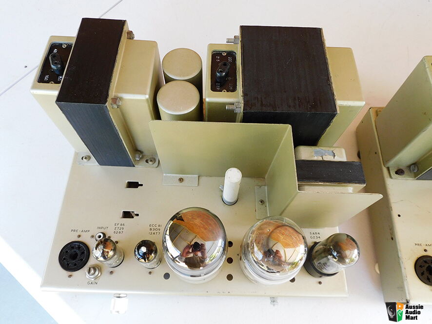 Leak TL50 Plus 50 Watt KT88 Mono valve Amplifiers + Leak Varislope III ...