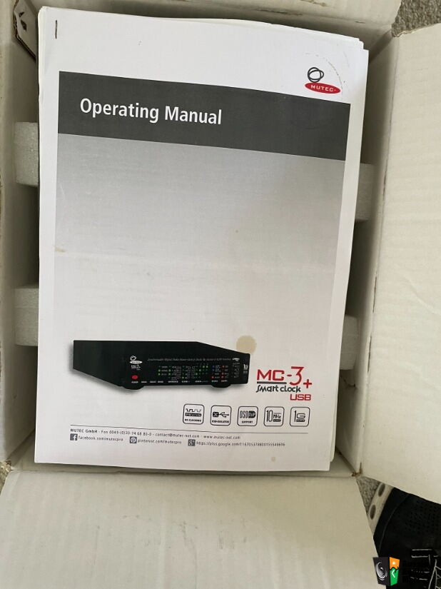 Mutec Mc3+USB & top of the line Gustard C18 Reference Clock with 2 BNC ...
