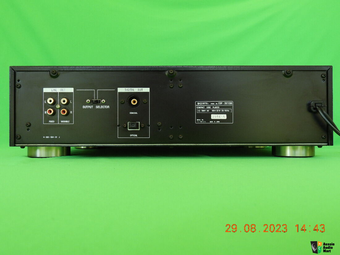 Sony CDP-337ESD - excellent as CD Transport. Featuring the best laser ...