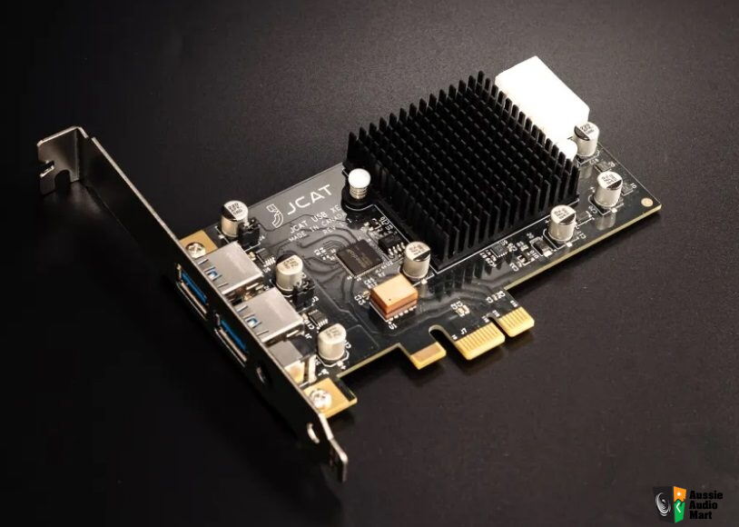 JCAT USB XE audio DAC PCIe interface card - emerald OXCO clock Photo ...