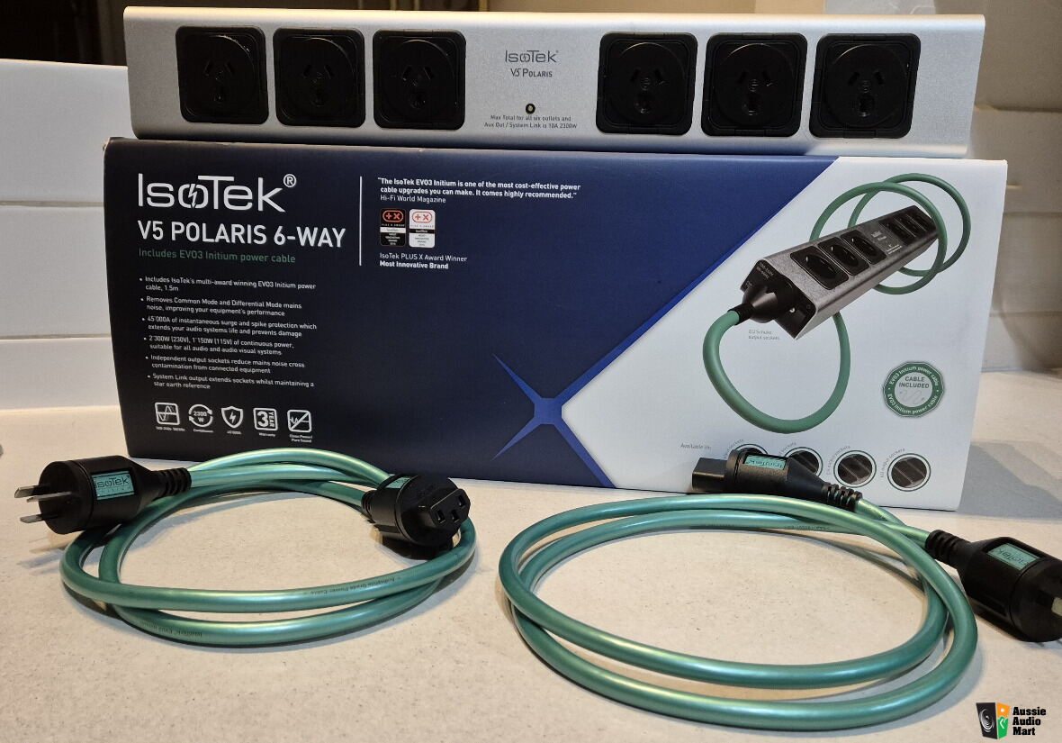 IsoTek V5 Polaris 6-Way Power Conditioner (plus extra cable) in AS NEW ...