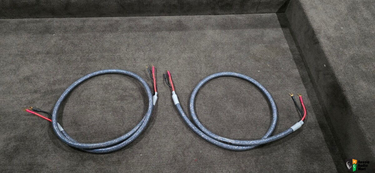 Acoustic Zen Absolute Zero Crystal Silver Speakers Cable 8' with spades ...