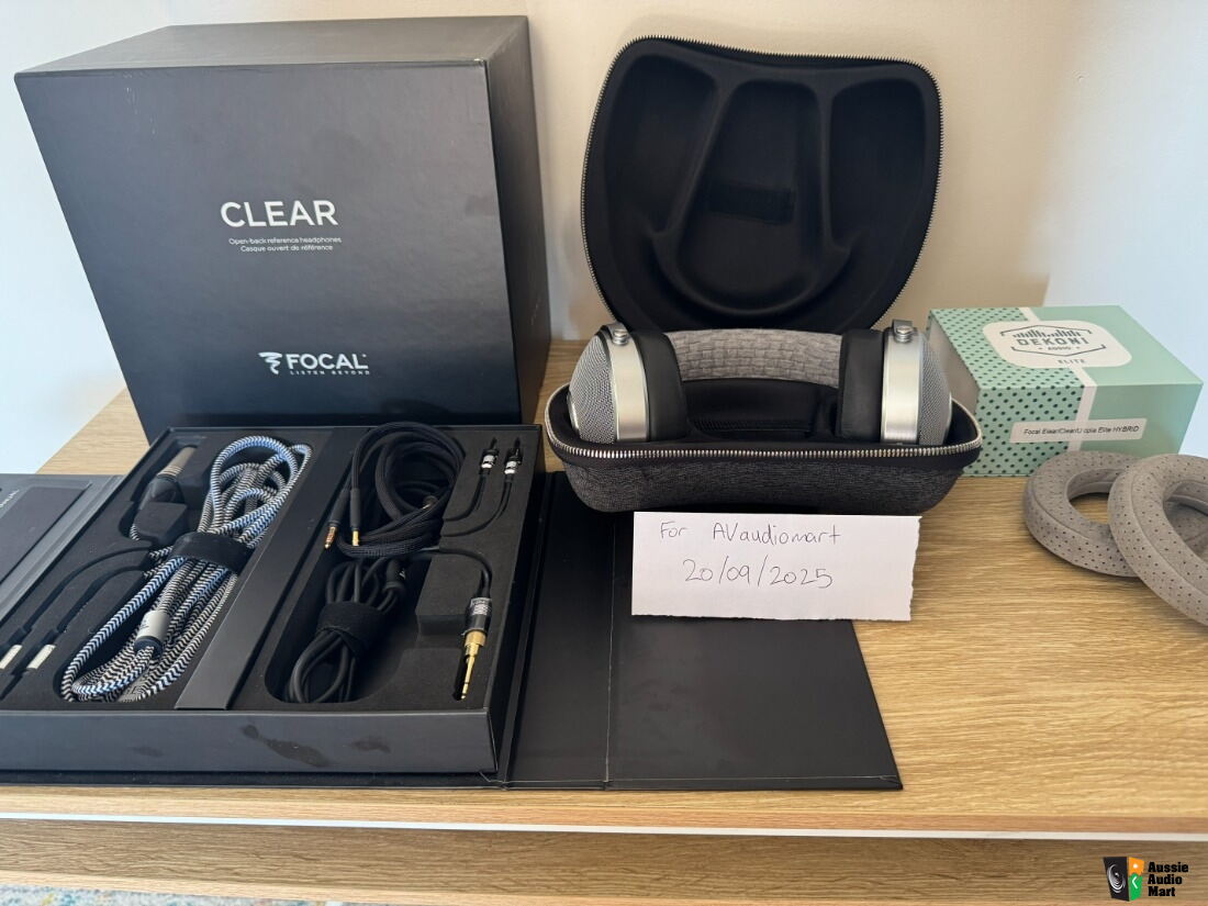 Focal Clears - Excellent Condition with Dekoni Hybrid Pads & Headband ...